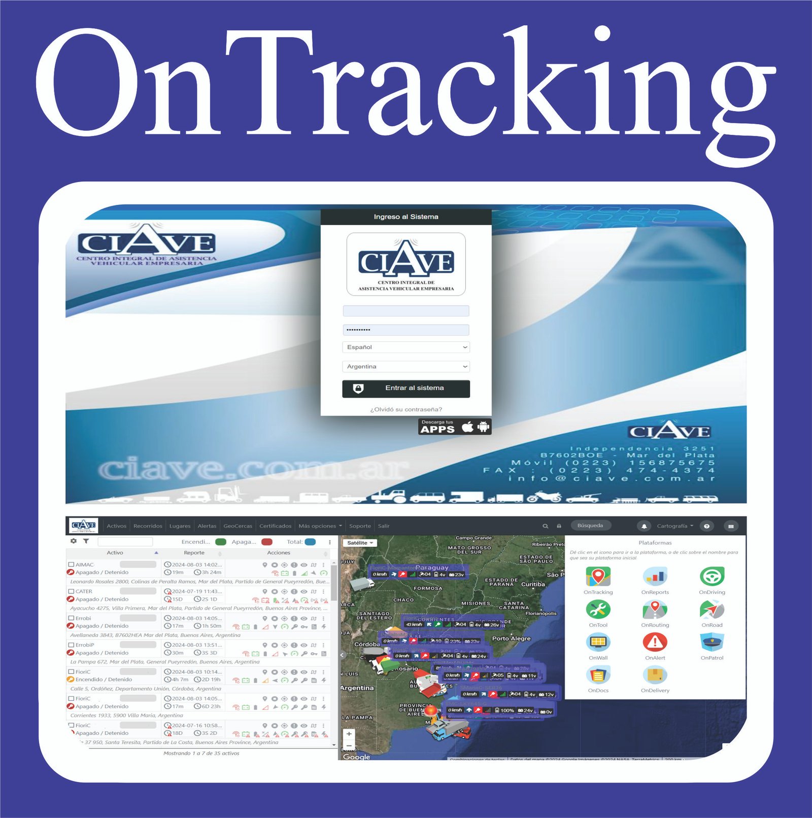 Rastreo y monitoreo vehicular AVL - Automatic Vehicle Location - CIAVE ...